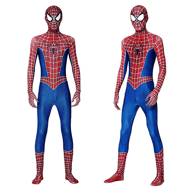 Mænds Superhelt Marvel Spider-Man Bodysuit Kostume Halloween Cosplay ...