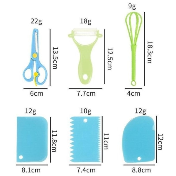 Barn bakning kök kökskniv köksset barnkök köksredskap barn lek 17 delar ...