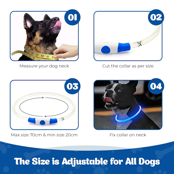 Vandafvisende LED-hundehalsbånd med reflekterende lys | Glow in The ... Vandafvisende LED-hundehalsbånd med reflekterende lys | Glow in The ...