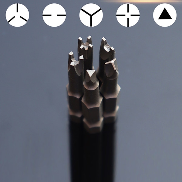 5 Stk Sæt U/Y Form Trekant Indre Kryds Tre Punkts Bit Tool | Fyndiq