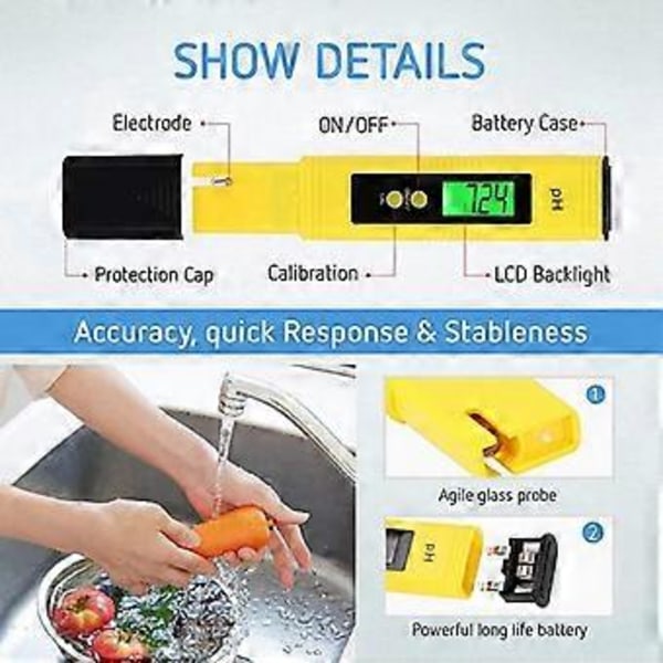 3 kpl PH-mittari TDS PPM-mittari ja 3 in 1 maaperän PH-testeri PH/EC ...