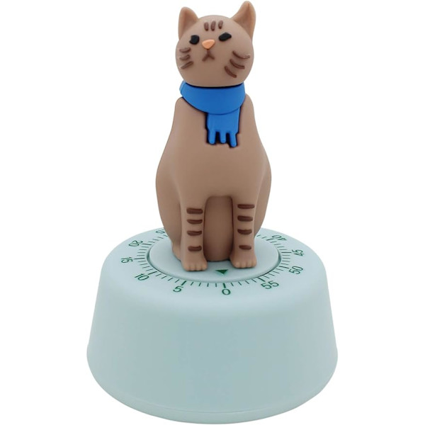 Timer Mekanisk kattformad kattkökstimer (brun) | Fyndiq