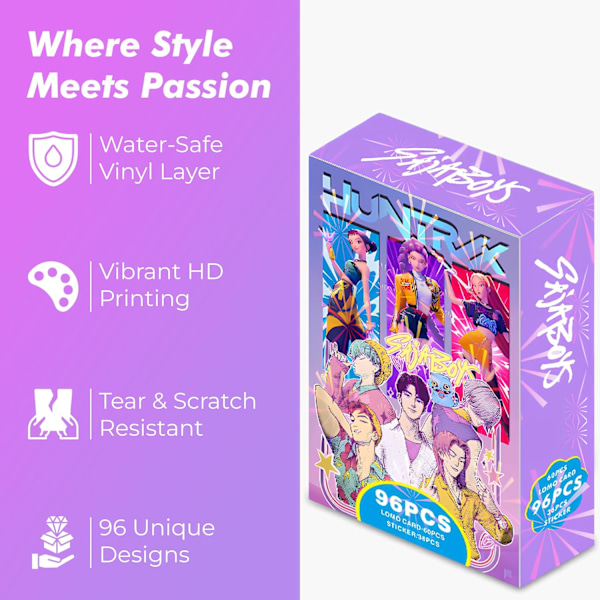 Kpop-inspirerte Hunters Fotokort, Huntr/x, Kpop Demon, 96 stk Lomo ...