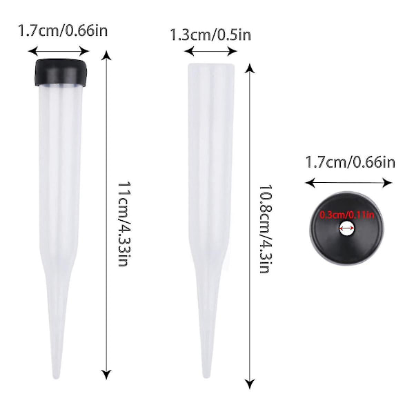 Blomster Rør Pakke med 50 Plastik Blomster Rør, Transparent Vand Rør ...