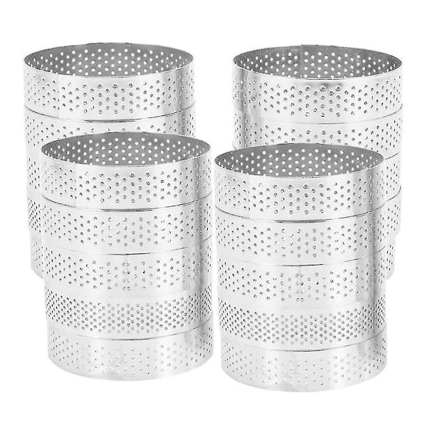 20 stk Sirkelformede Tart Ringer Med Huller Fruktpai Quiches Kake ...