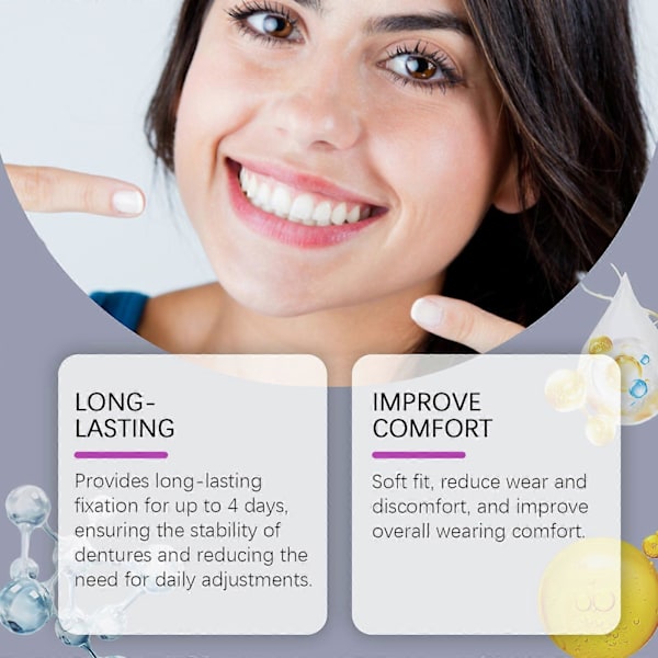 Fästmedel för proteser Förbättra komfort Vård Tandkött Termoplastiska ...