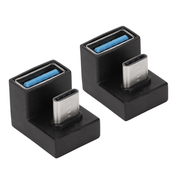 2 st USB C U-formad adapter 5 Gbps höghastighets 180 graders vinklad USB-hona till USB C-hane ...