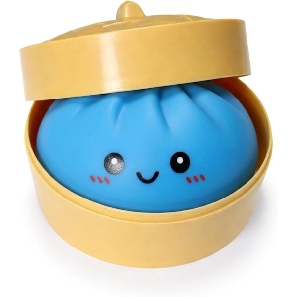 Stor Dumpling Squishy Leksak med Ångkokarlåda, Vit TPR Kläm Viral ...