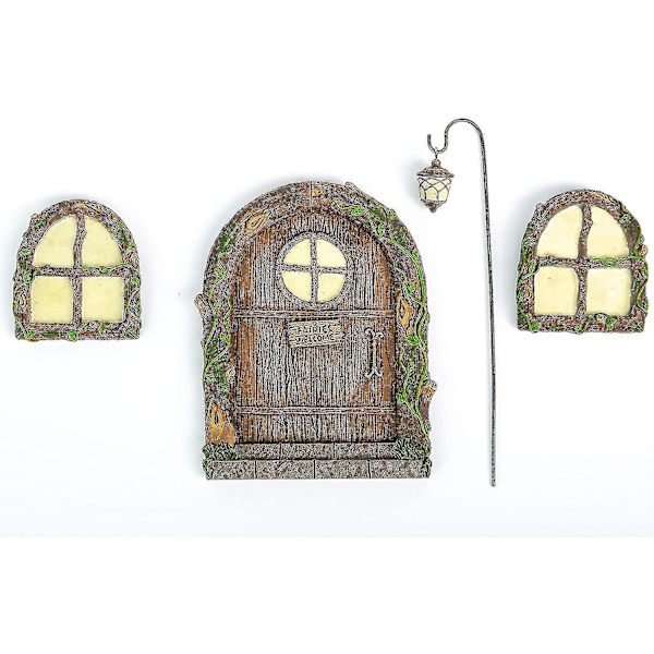 Fe-dør og vinduer for trær Gløder i mørket Hagekunst Skulptur ...