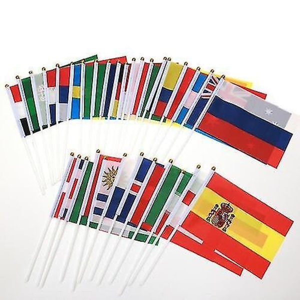 Fodbold VM Flagstang, Lille Mini 32 Lande Flag | Fyndiq