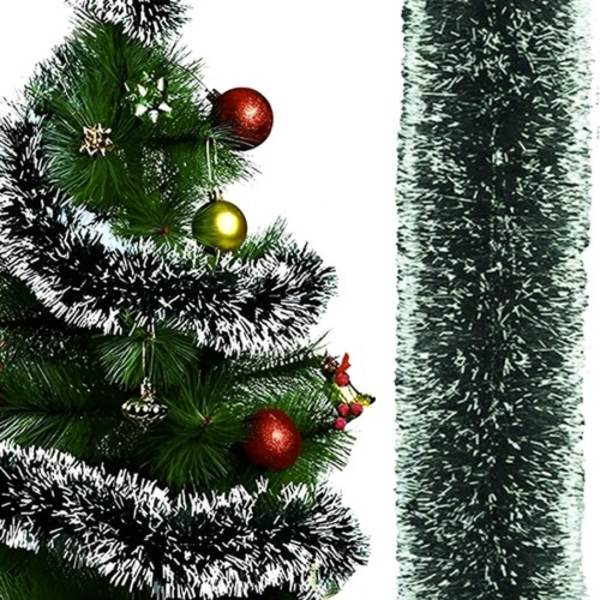 Frosted Christmas Tree Garland - 6m | Fyndiq