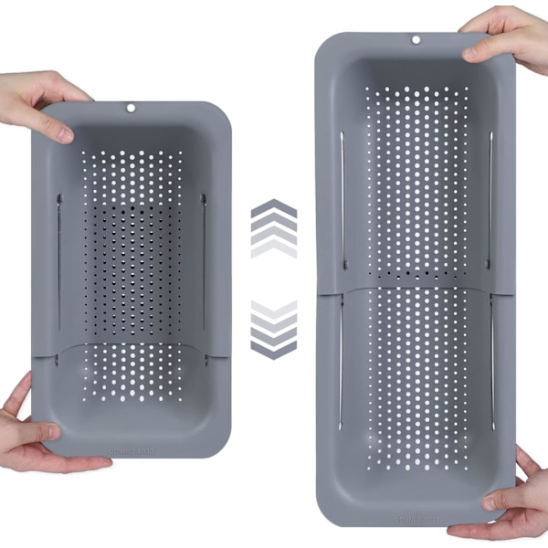 Grå vask sil - for vasking av grønnsaker og frukt, drenering av kokt ...