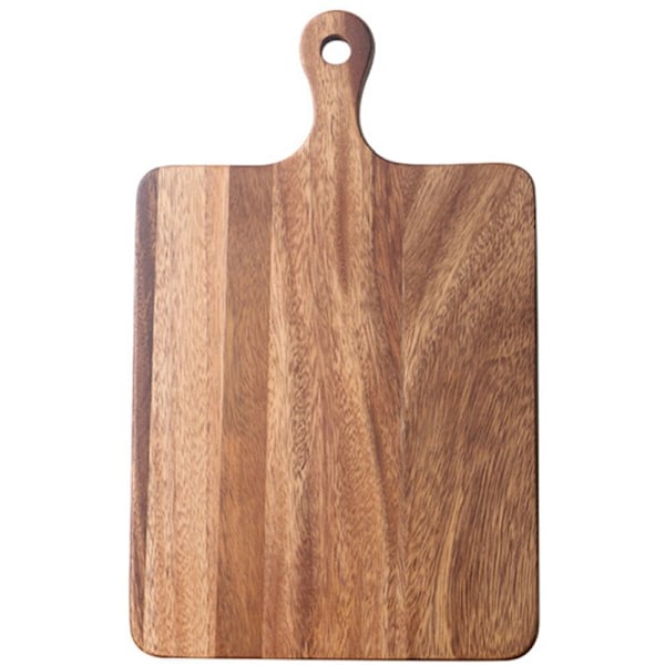 Dobbeltsidet skærebræt i træ, skærebræt i træ med træhåndtag, pizzabræt ...