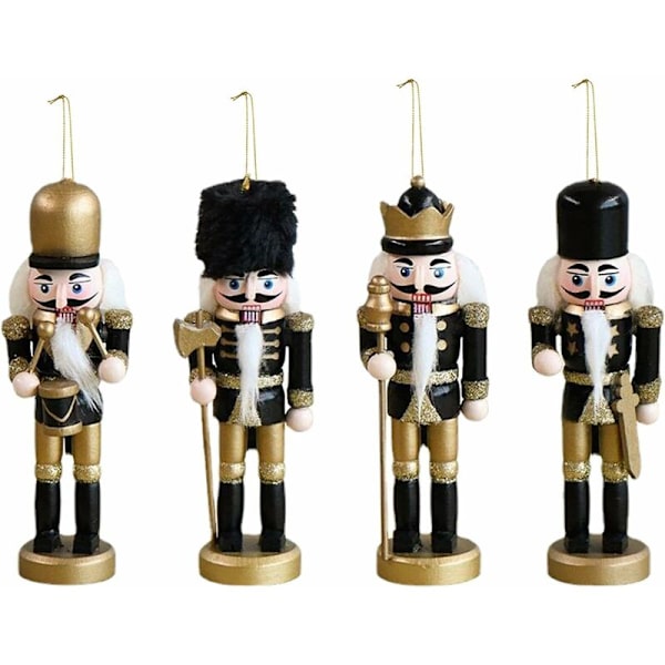 Nøtteknekker-soldat julepynt, tre nøtteknekker, juledekorasjonssett med ...