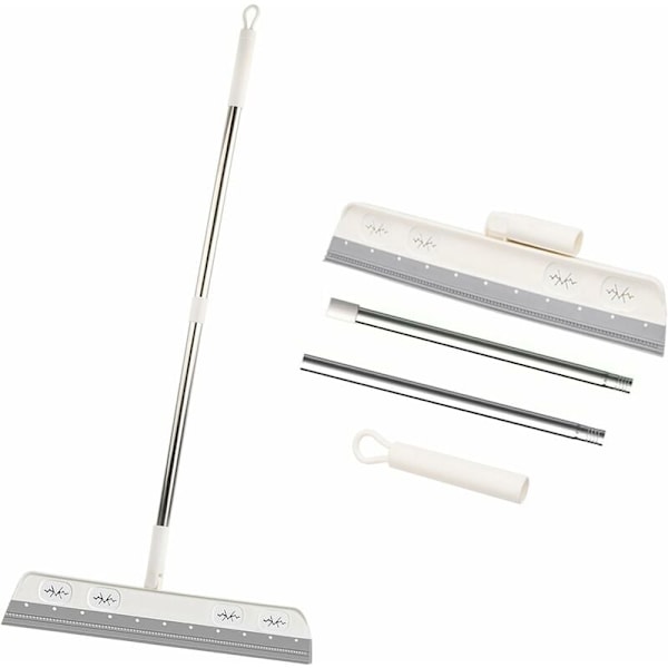 Silikonskrapa för golv, avtagbar skrapa för vattenrengöring, skumborste ...