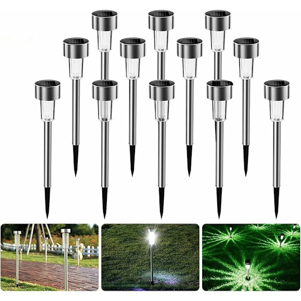 12-pack solcellslampor för trädgården, solcellslampor för trädgården ...