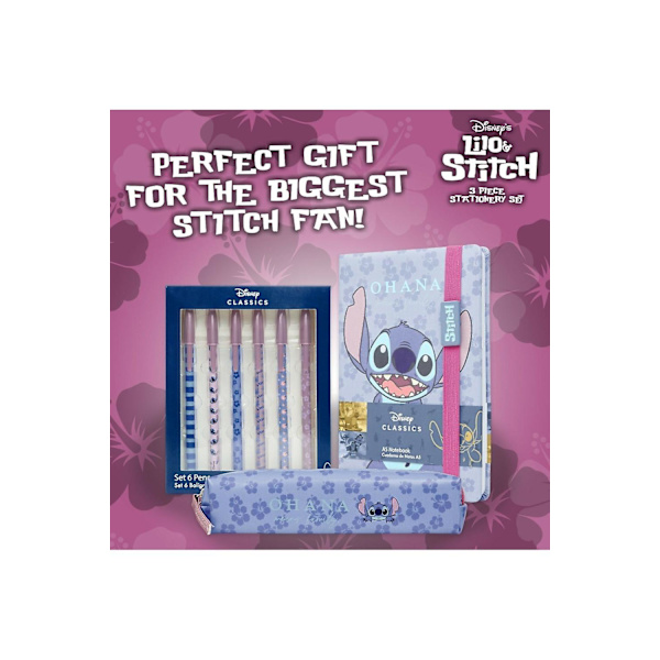 Disney Stitch Stationær Sæt A5 Notebook Blyanter Og Penalhus C0c1 Fyndiq