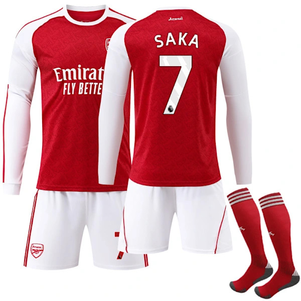 2025-2026 Arsenal Home Long Sleeve Football Jersey No.7 Saka_yu XXL XXL ...
