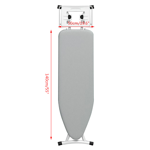 Strykbrädsöverdrag i polyester Högtemperaturbeständigt dubbelt lager strykbrädsöverdrag Grå Gray ...