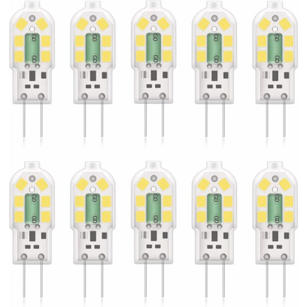 G4 2W LED-lampa, motsvarande 20W halogenlampor, kallvit 6000k, 200Lm, 12x SMD, 12V AC/DC - 10 ...