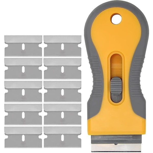 Glaskeramisk spisskrapa med 10 metallblad som inte repar ytan - Mycket ...