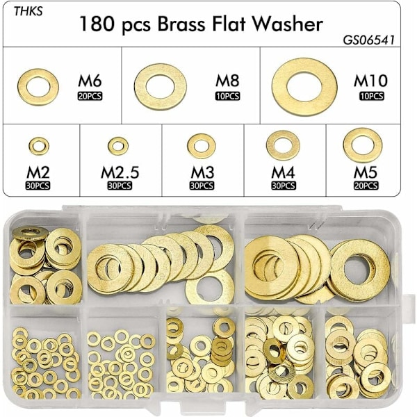 180st Plattbrickor, Plattbricka Sortiment i Mässing, M2 M2.5 M3 M4 M5 ...