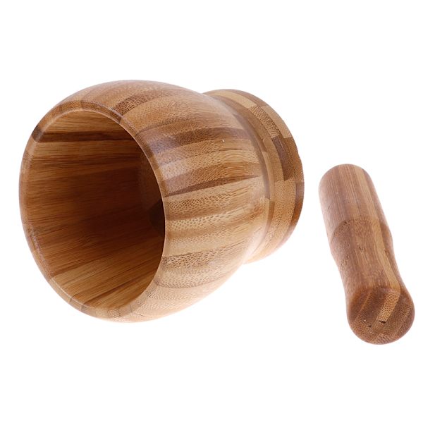 Trä mortel och mortelstöt Set Vitlök Pugging Pot Ört Mill Crush S | S ...