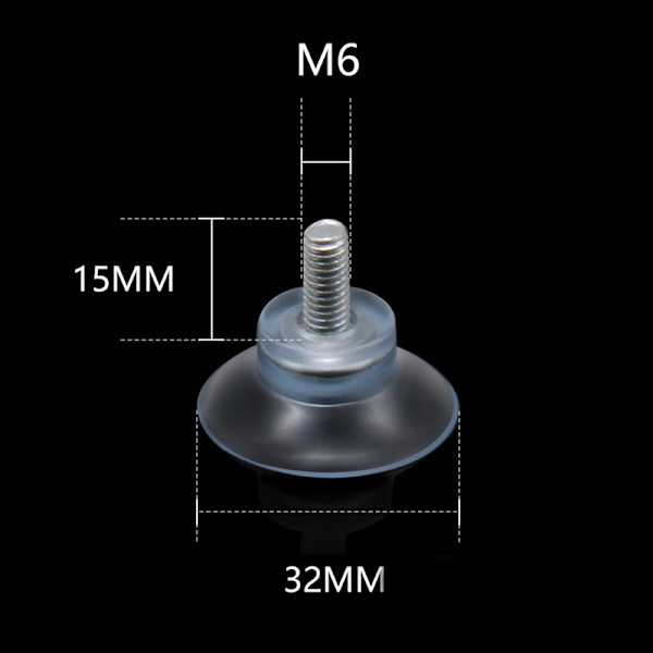 5 st M6/M8 Skruv Gummi Sugkopp Transparent Sucker Plast M6 | Fyndiq
