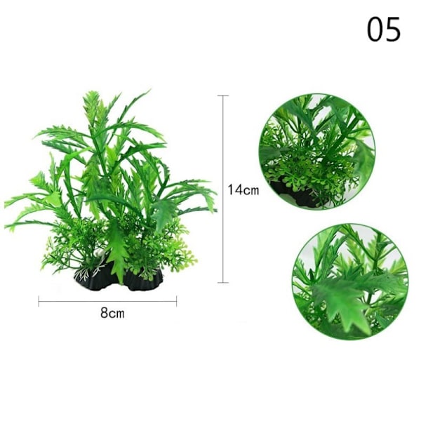 13 sorters artificiell akvariedekor s vatten ogräs prydnad Aquat 05 ...