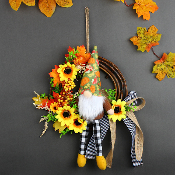 Dörrkrans Vår Simulering Solros Ansiktslös Dock Garland Höst Skörd ...