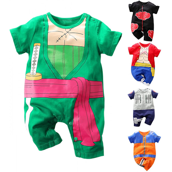AVEKI Nyfödd Baby Boys Girls Anime Romper Bomull Långärmad Spädbarn ...