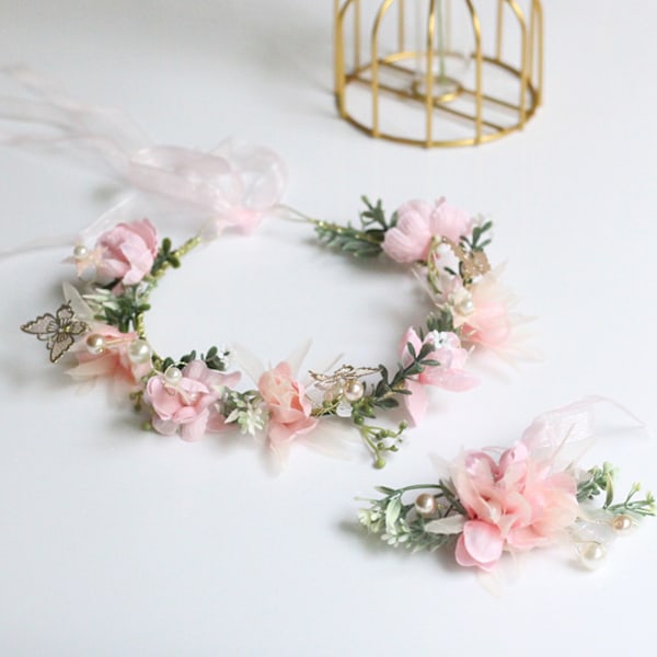 AVEKI Damer Girs Blomma Krona Brud Eucalyptus Halo Bröllop Blommor ...