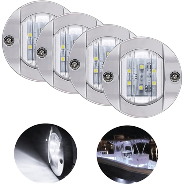 4-pack LED-båtljus 12V runda marina lampor LED ...