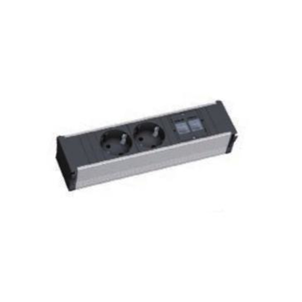 Bachmann CONI power extension 2 AC outlet(s) Indoor Aluminium, B 4f42 ...