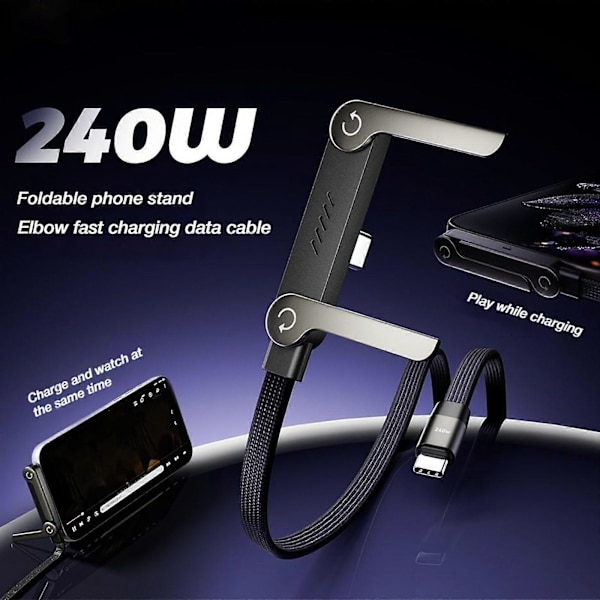 Sideways telefonladdare med vikbart stativ - 240W USB-C ...