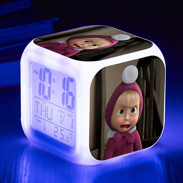 Masha And The Bear Alarm Clock Led Night Light Style G | Fyndiq