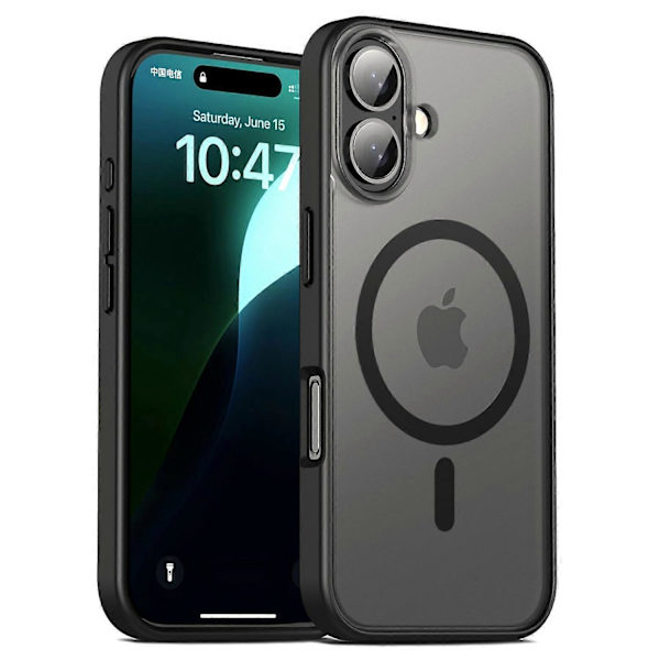 Tech-Protect iPhone 16 Skal MagSafe MagSlim Matt Svart | Fyndiq