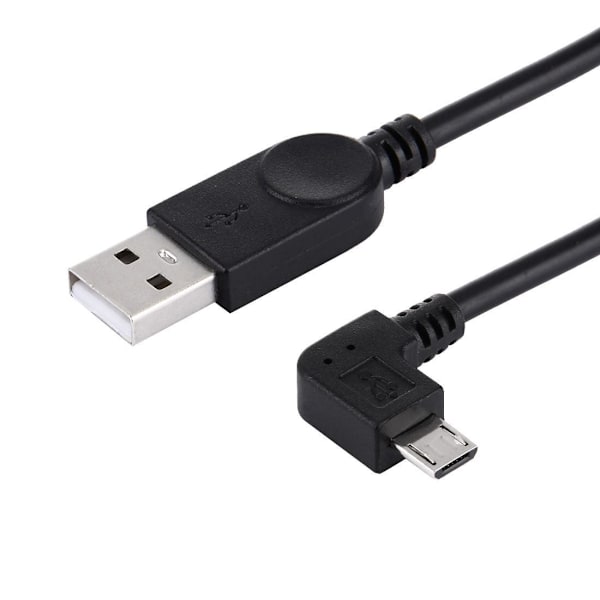 USB-kabel till vinklad Micro USB 17cm Svart a645 | Svart | 15 | Fyndiq