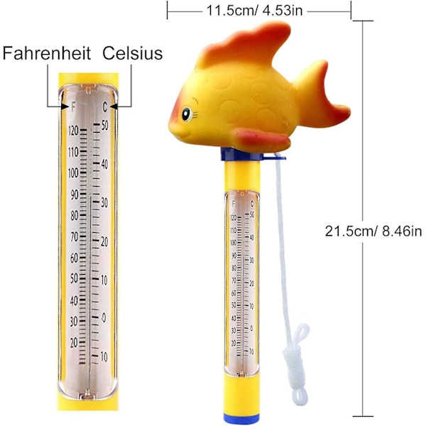 Floating Pool Thermometer, Swimming Pool Thermometer With String ...