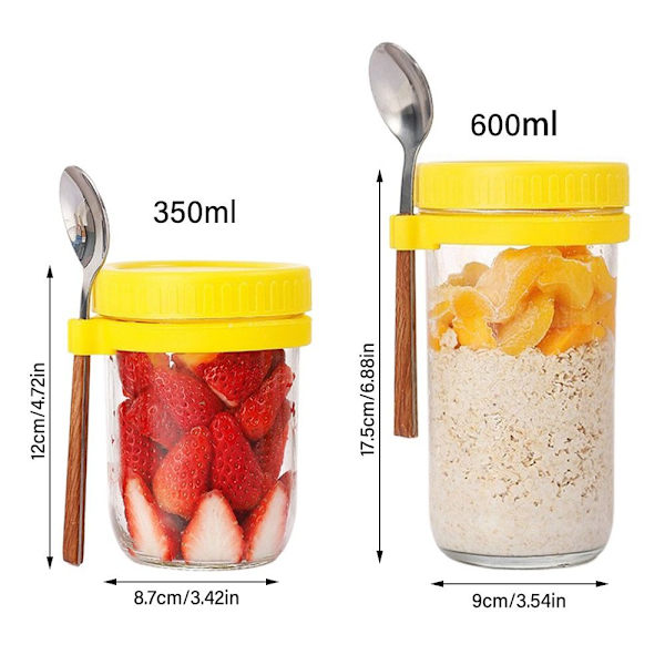 Mordely Mjölk Frukost Glas Graderad burk GUL 350ML yellow 350ml-350ml | Fyndiq
