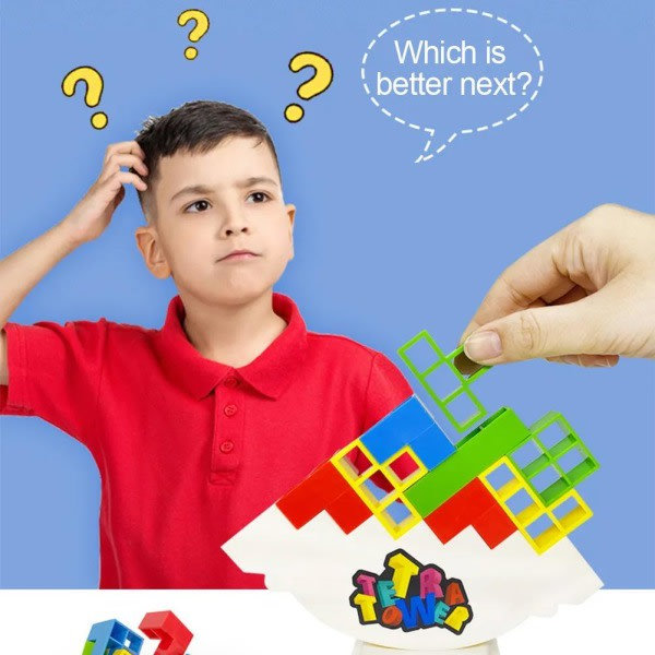 Tetra Tower Game Tetris Balance Toy Stacking Block Stack Assembl | Fyndiq