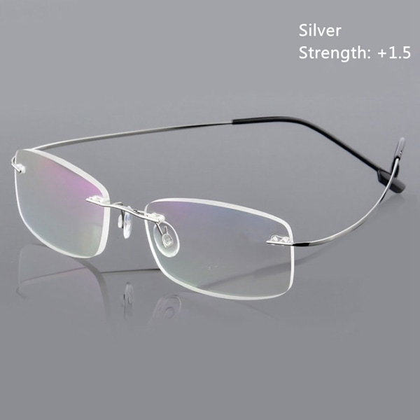 Mordely Läsglasögon Glasögonminne Titan SILVER STRENGTH-150 silver ...