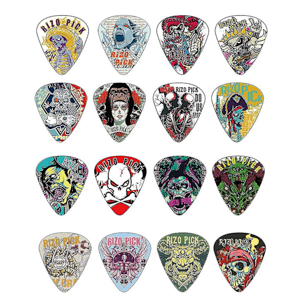 5 kpl kitaran plektroja graafinen plektra sähkökitaraan, akustiselle ...