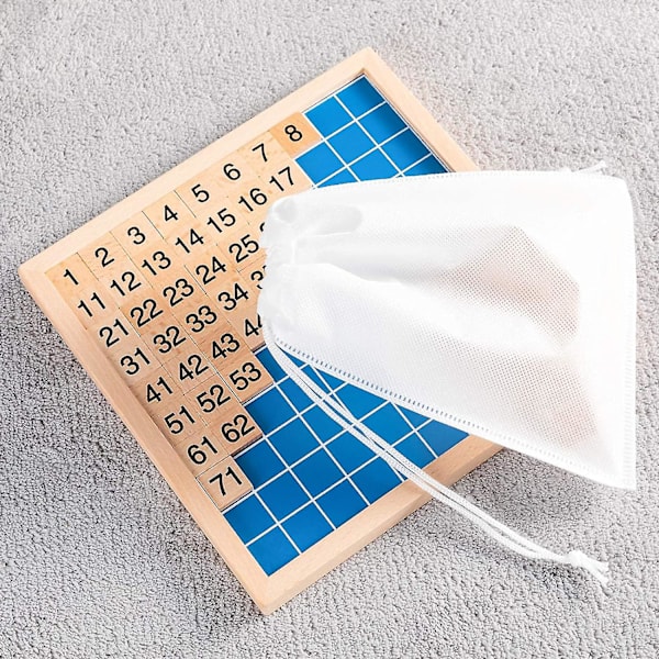 Træmatematik hundrede tavle, tæller til 100 for børnehave, 1-100 tal ...