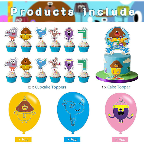 Hey Duggee Birthday Party Supplies,pynt til Hey Duggee Inkluderer Cake ...