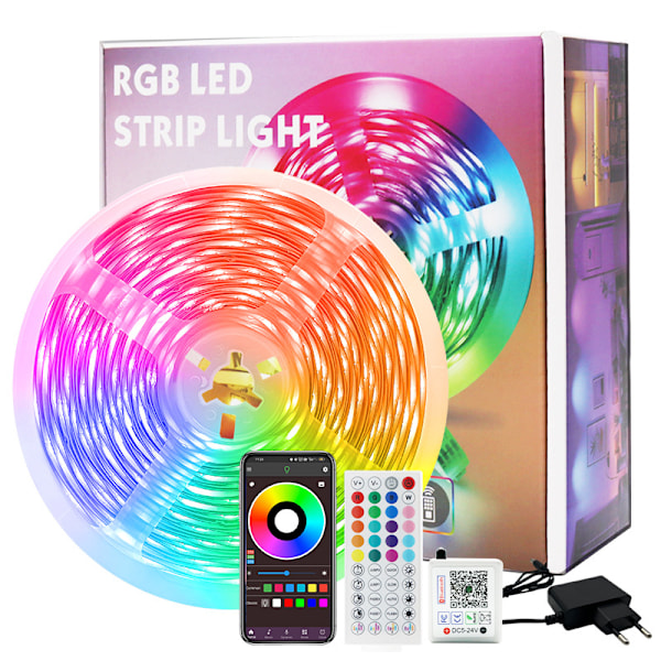 10m LED-lys Bluetooth RGB-lys LED-stripelys | Fyndiq