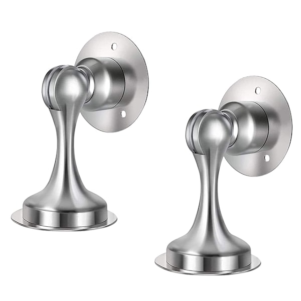 2 Set Butoir de Porte Magnétique en Acier Inox Butées Arrêts de Porte ...