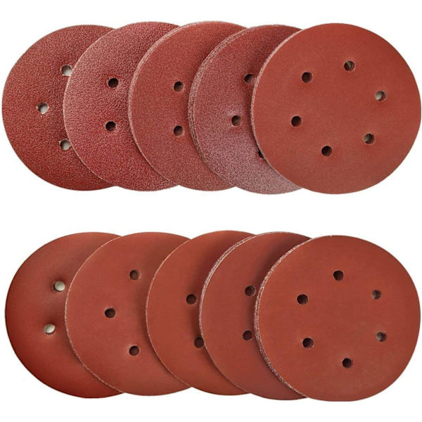 100 stycken 150 mm slipskivor Slipskiva slipskivor 40/80/120/180/320 ...