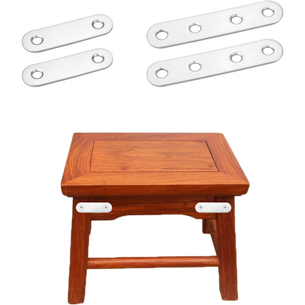 20-pack platta raka fästplattor, platta konsoler i rostfritt stål ...