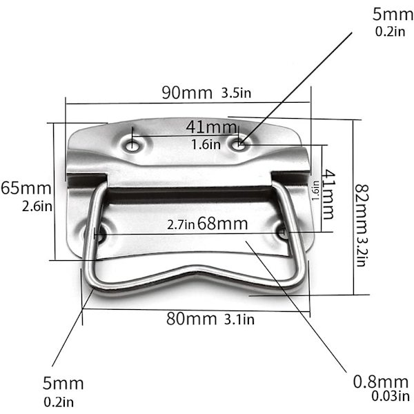 Vikbara handtag Rostfritt stål Drag - Crate Handtag Vikbara Crate Handtag Verktygslådan Handtag ...